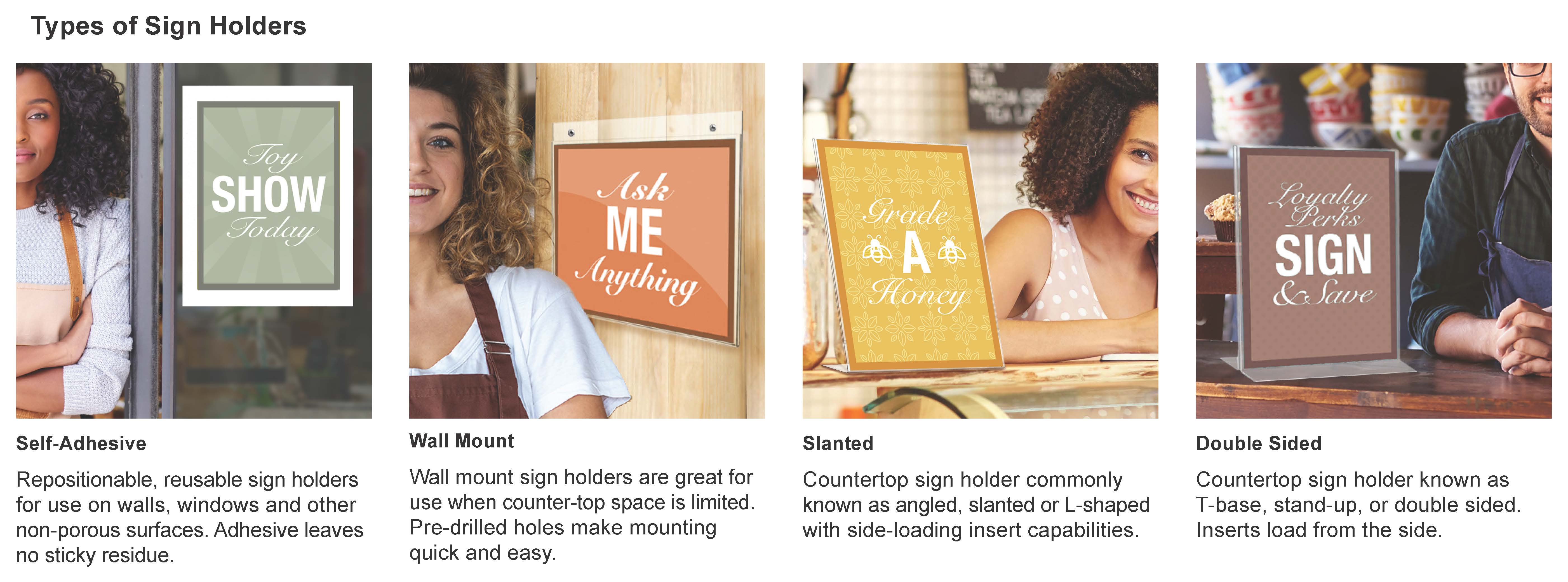 Classic Image® Slanted Sign Holder - Deflecto