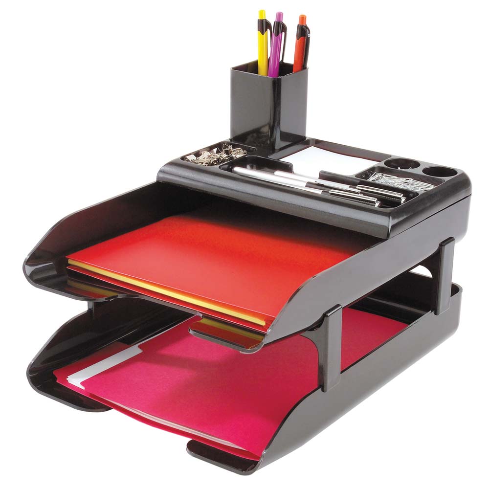 Corporate Desk Tray Set - Black - Deflecto