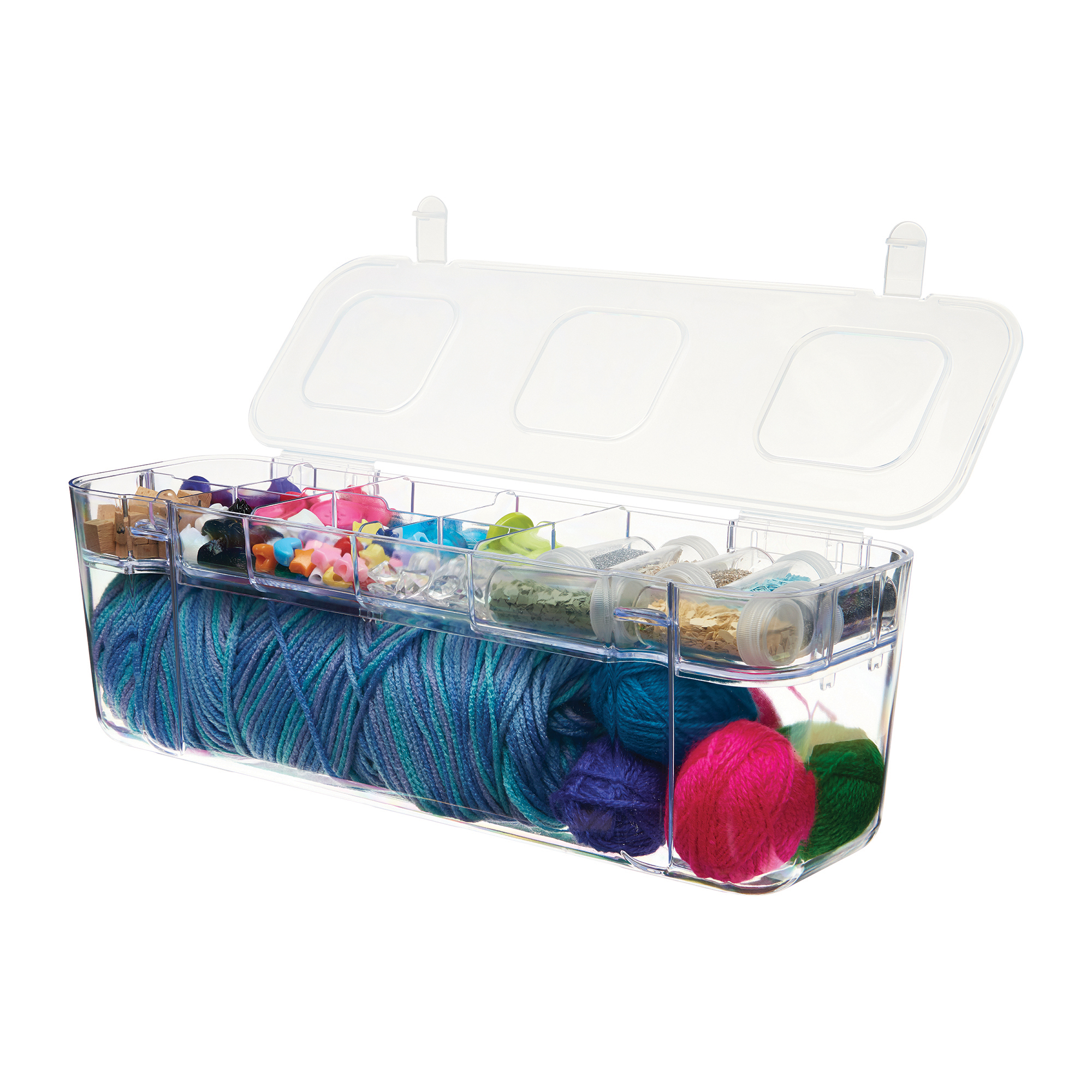 Large Caddy Container with Storage Tray - Deflecto